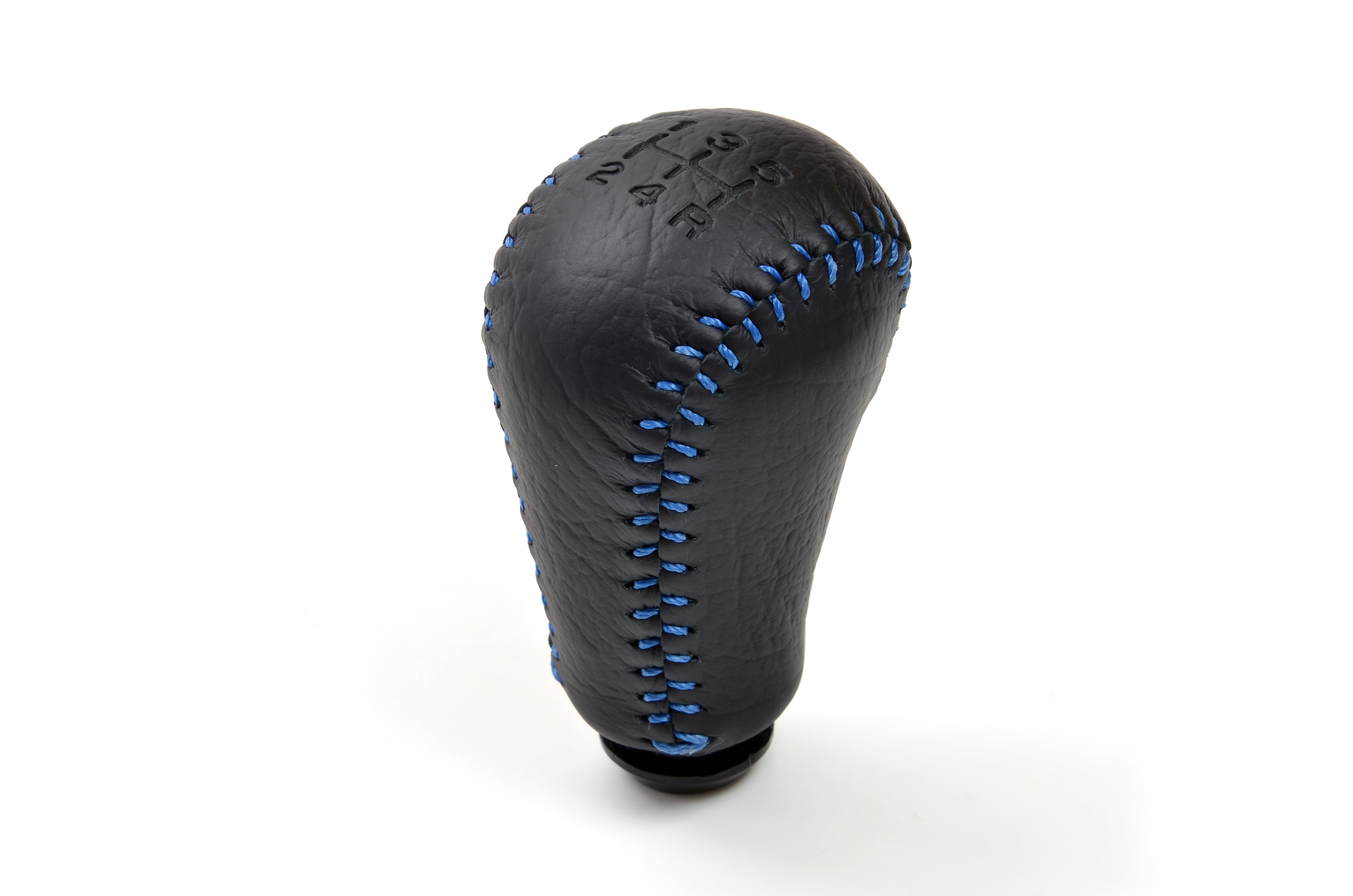 STI 5 Speed Leather Blue Stitched Gear Knob